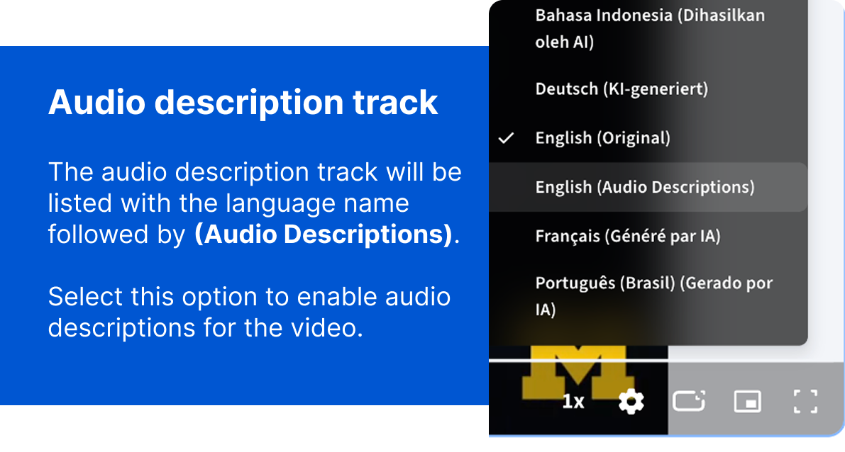 Change video settings